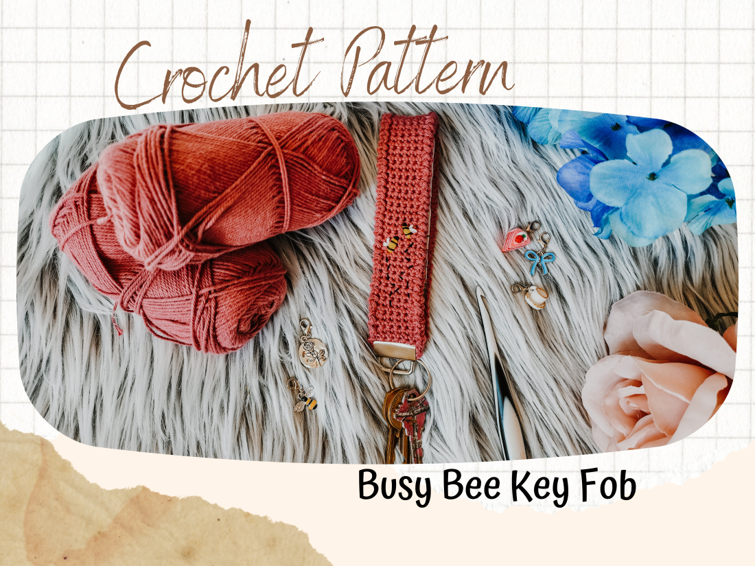 Free Crochet Pattern: Busy Bee Key Fob - Woodland Stitchcraft